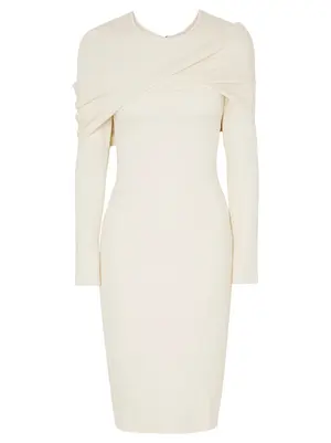 AZ FACTORY Mybody Draped Ribbed Stretch-knit Dress - White