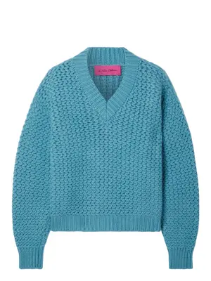 THE ELDER STATESMAN Cashmere Sweater Blue