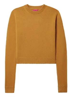 THE ELDER STATESMAN Cashmere Sweater Orange