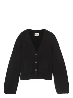 Khaite Scarlet Cashmere-blend Cardigan - Black