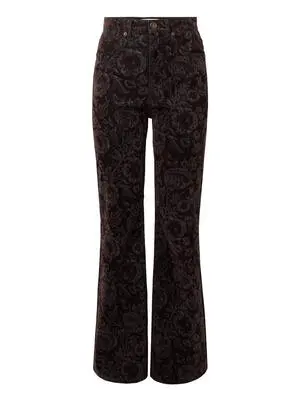 CHLOÉ Printed High-Rise Flared Jeans
