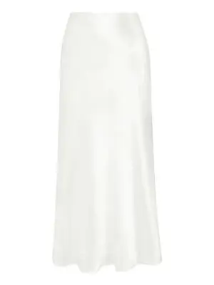 Galvan Valletta Satin Midi Skirt - White