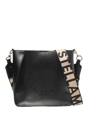Stella McCartney Perforated Shoulder Bag - Black