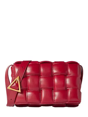 Bottega Veneta Cassette Medium Crossbody Bag Red