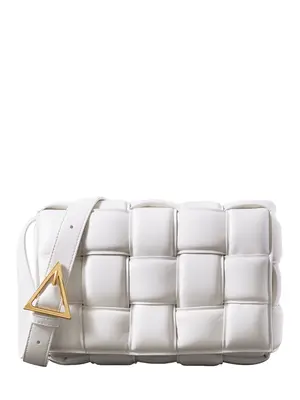 Bottega Veneta Cassette Medium Crossbody Bag - White