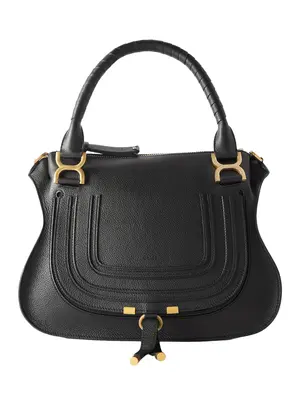 Chloé Chloé Marcie Textured-leather Shoulder Bag Black