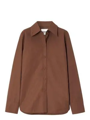 JIL SANDER Cotton-poplin Shirt - Brown