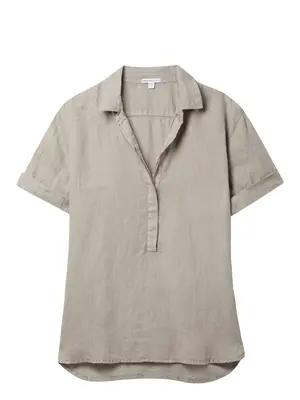 JAMES PERSE James Perse Linen Shirt Brown
