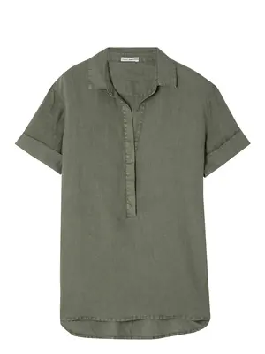 JAMES PERSE James Perse Linen Shirt Green