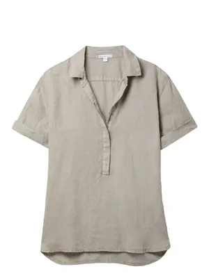 JAMES PERSE James Perse Linen Shirt Taupe
