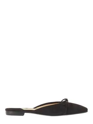 Manolo Blahnik Ballerimu Suede Mules - Black