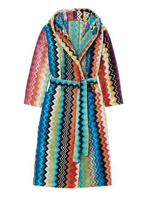 Missoni Giacomo Striped Cotton-terry Robe - Pink