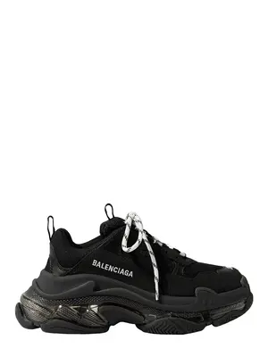 Balenciaga Balenciaga Triple S Clear Sole Sneakers Black
