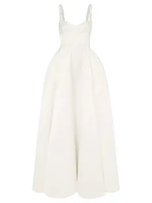 EMILIA WICKSTEAD Diamond Duchesse-satin Gown - White