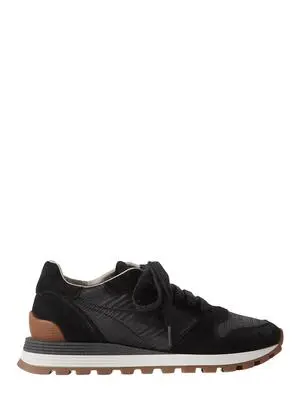 Brunello Cucinelli Bead-embellished Sneakers - Black