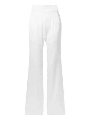 Galvan Satin Flared Trousers - White