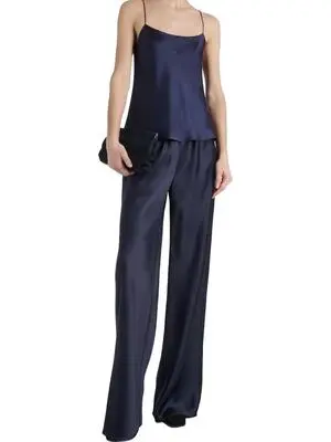 THE ROW Essentials Gala Crepe Wide-leg Pants Blue