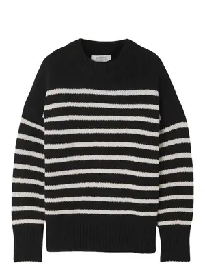 LA LIGNE La Ligne Marin Striped Wool And Cashmere-Blend Sweater