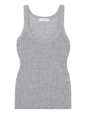 Gabriela Hearst Gabriela Hearst Nevin Pointelle-Knit Tank Gray