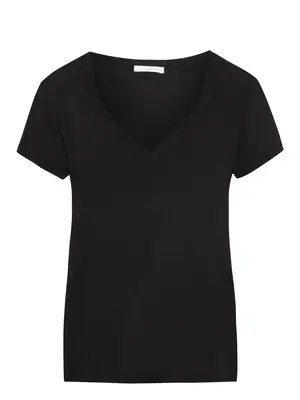 JAMES PERSE Casual Slub Cotton T-shirt - Black