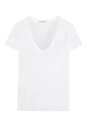 JAMES PERSE Casual Slub Cotton T-shirt - White