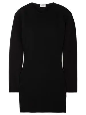 Saint Laurent Wool-blend Mini Dress - Black