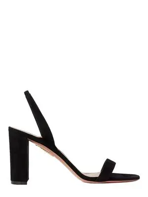 AQUAZZURA Aquazzura So Nude Suede Slingback Sandals Black