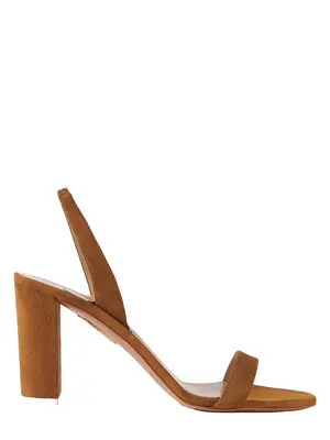 AQUAZZURA Aquazzura So Nude Suede Slingback Sandals Brown