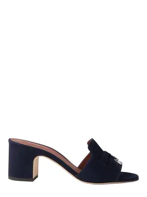 Loro Piana Loro Piana Summer Charms Suede Mules Navy