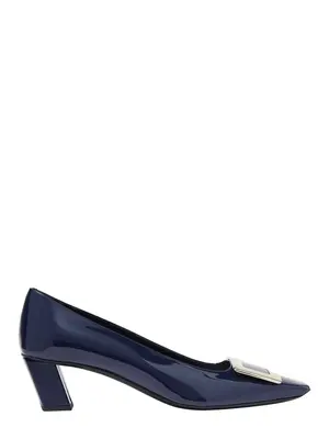 ROGER VIVIER Roger Vivier Belle Vivier 45 Patent-Leather Pumps Navy