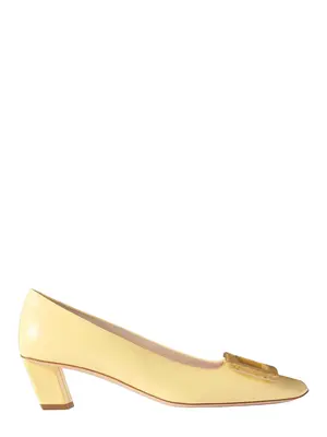 ROGER VIVIER Roger Vivier Belle Vivier 45 Patent-Leather Pumps Yellow