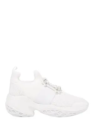 ROGER VIVIER Viv Run Crystal-embellished Slip-on Sneakers - White