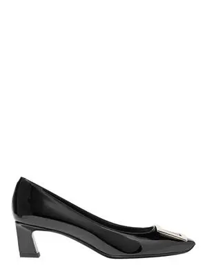 ROGER VIVIER Decollete Trompette 45 Patent-Leather Pumps Black