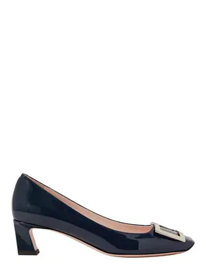 ROGER VIVIER Trompette 45 Patent-Leather Pumps Blue
