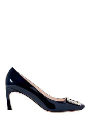 ROGER VIVIER Belle Vivier Trompette Patent-leather Pumps - Blue