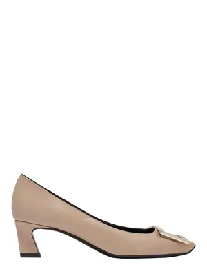 ROGER VIVIER Belle Vivier Trompette 45 Patent-leather Pumps - Neutrals