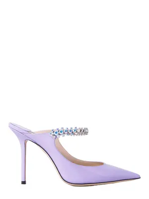 JIMMY CHOO Jimmy Choo Bing 100 Crystal-Embellished Mules Lilac