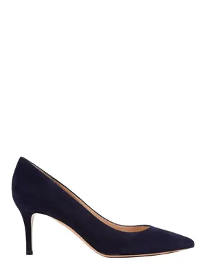 GIANVITO ROSSI 70 Suede Pumps Blue