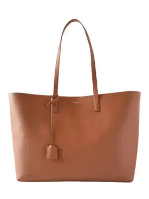 Saint Laurent East West Large Leather Tote - Brown