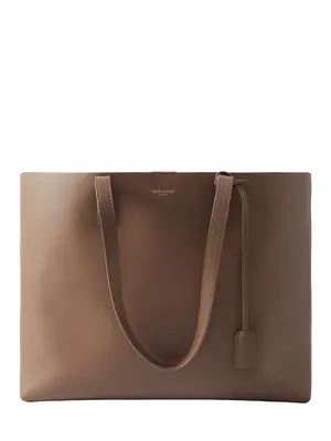Saint Laurent SAINT LAURENT East West Large Leather Tote Taupe