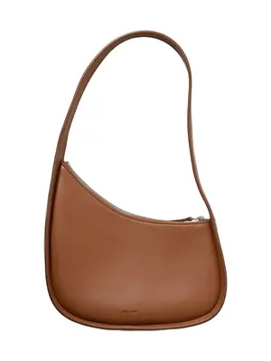 THE ROW The Row Half Moon Shoulder Bag Tan
