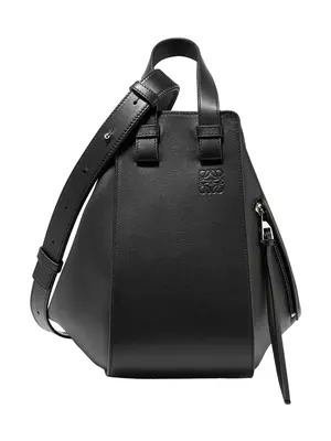 Loewe Loewe Hammock Small Textured-leather Shoulder Bag Black
