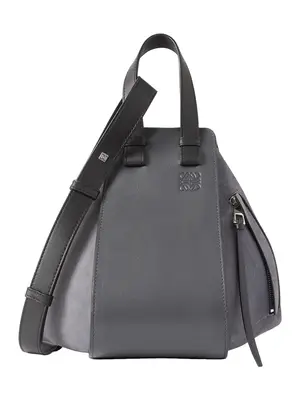 Loewe Loewe Hammock Small Textured-leather Shoulder Bag Gray