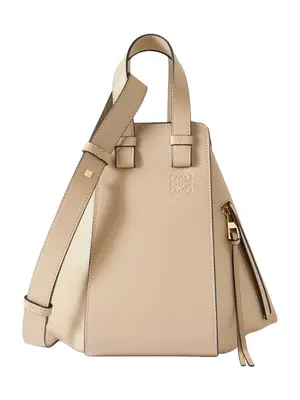 Loewe Loewe Hammock Small Textured-leather Shoulder Bag Neutrals