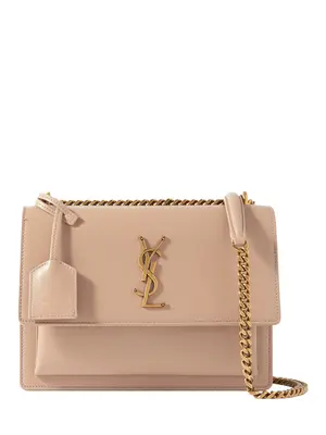 Saint Laurent Sunset Medium Leather Shoulder Bag Pink