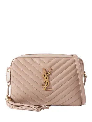 Saint Laurent Saint Laurent Loulou Medium Matelassé Leather Shoulder Bag Pink