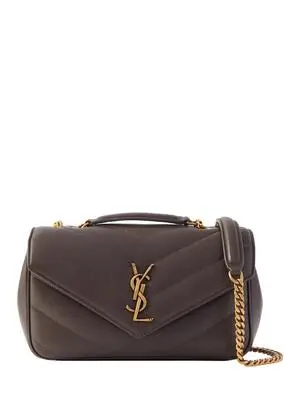 Saint Laurent Loulou Quilted Leather Shoulder Bag Brown