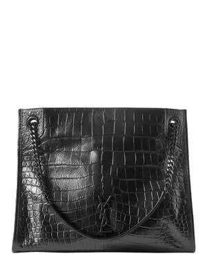 SAINT LAURENT SAINT LAURENT Niki Medium Croc-Effect Leather Tote