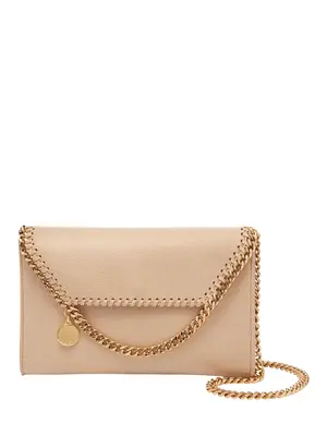 Stella McCartney The Falabella Mini Faux Brushed-leather Shoulder Bag - Neutrals