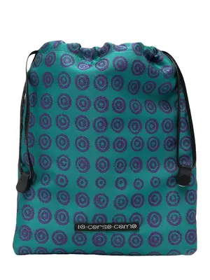 10 CORSO COMO 10 CORSO COMO Geometric-Print Makeup Bag Blue